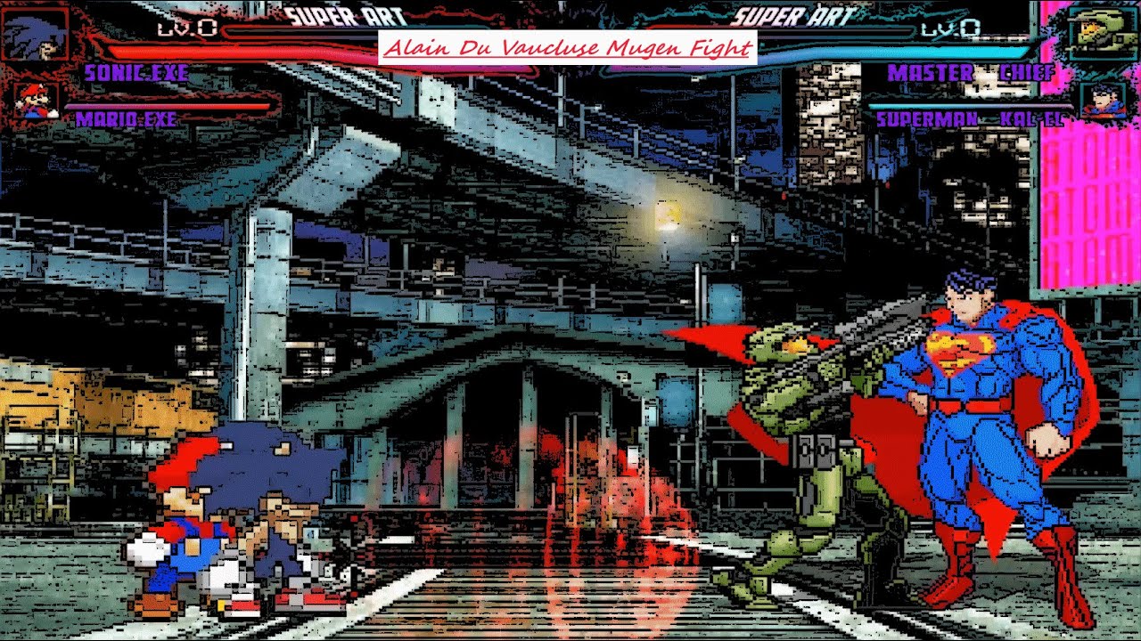 Mugen : Sonic exe & Mario exe Vs Master Chief & Superman (Request ...