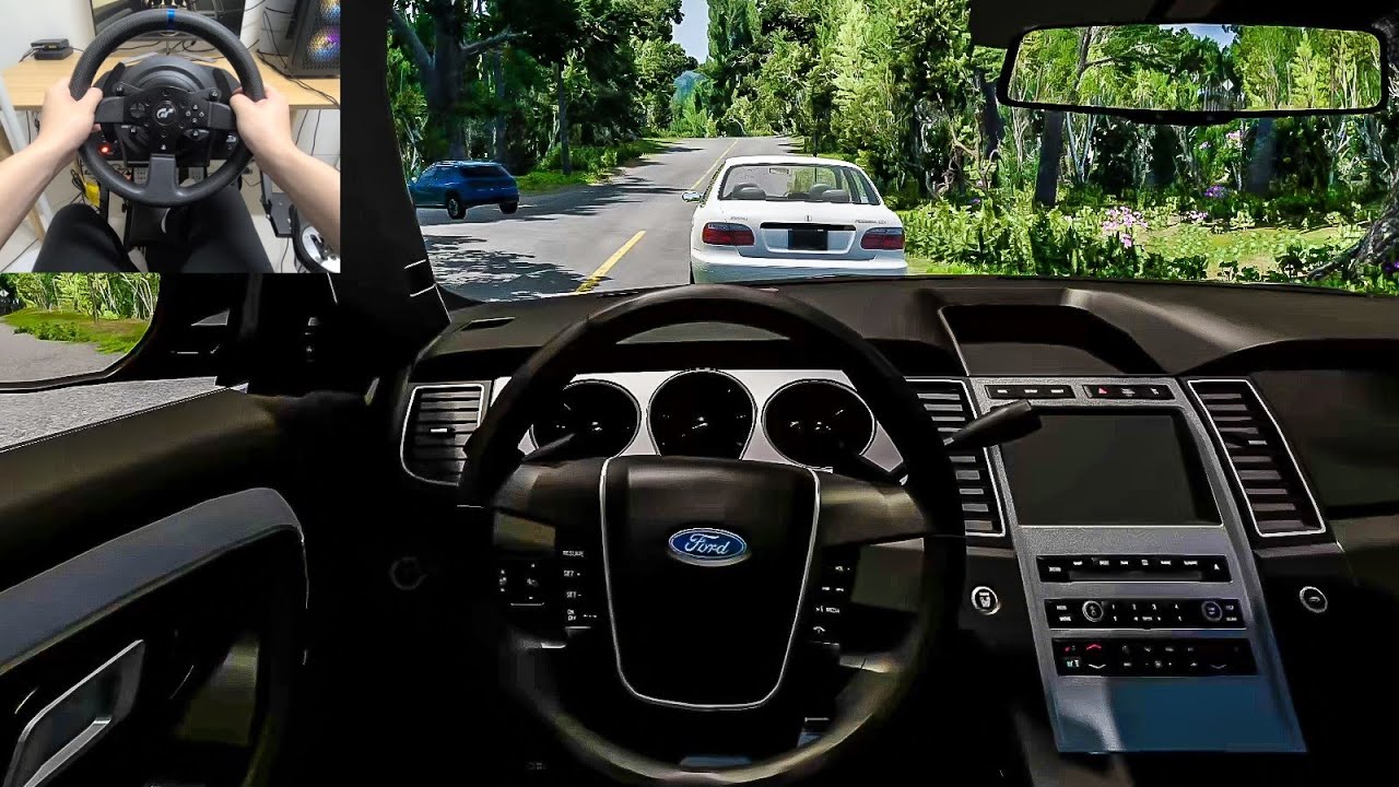 BeamNG Drive - Ford Taurus [Steering Wheel gameplay] - YouTube