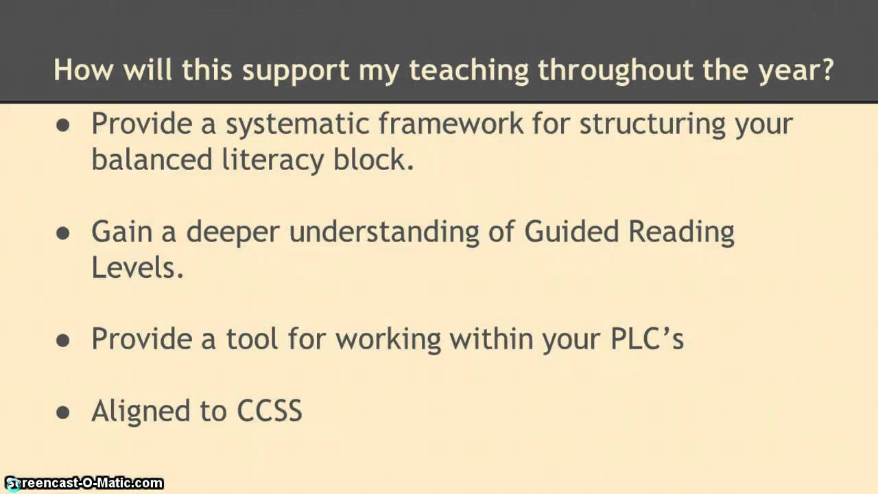 Continuum of Literacy Learning Book Study - YouTube
