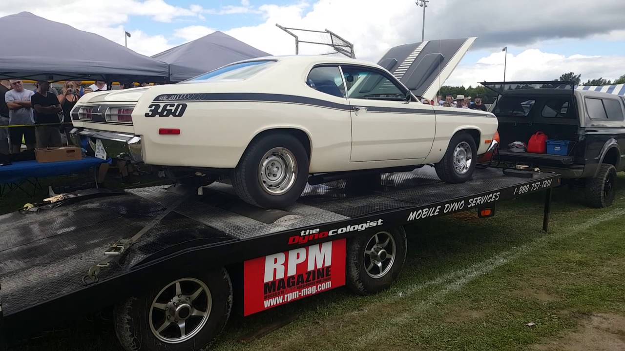 360 dodge duster dyno run - YouTube