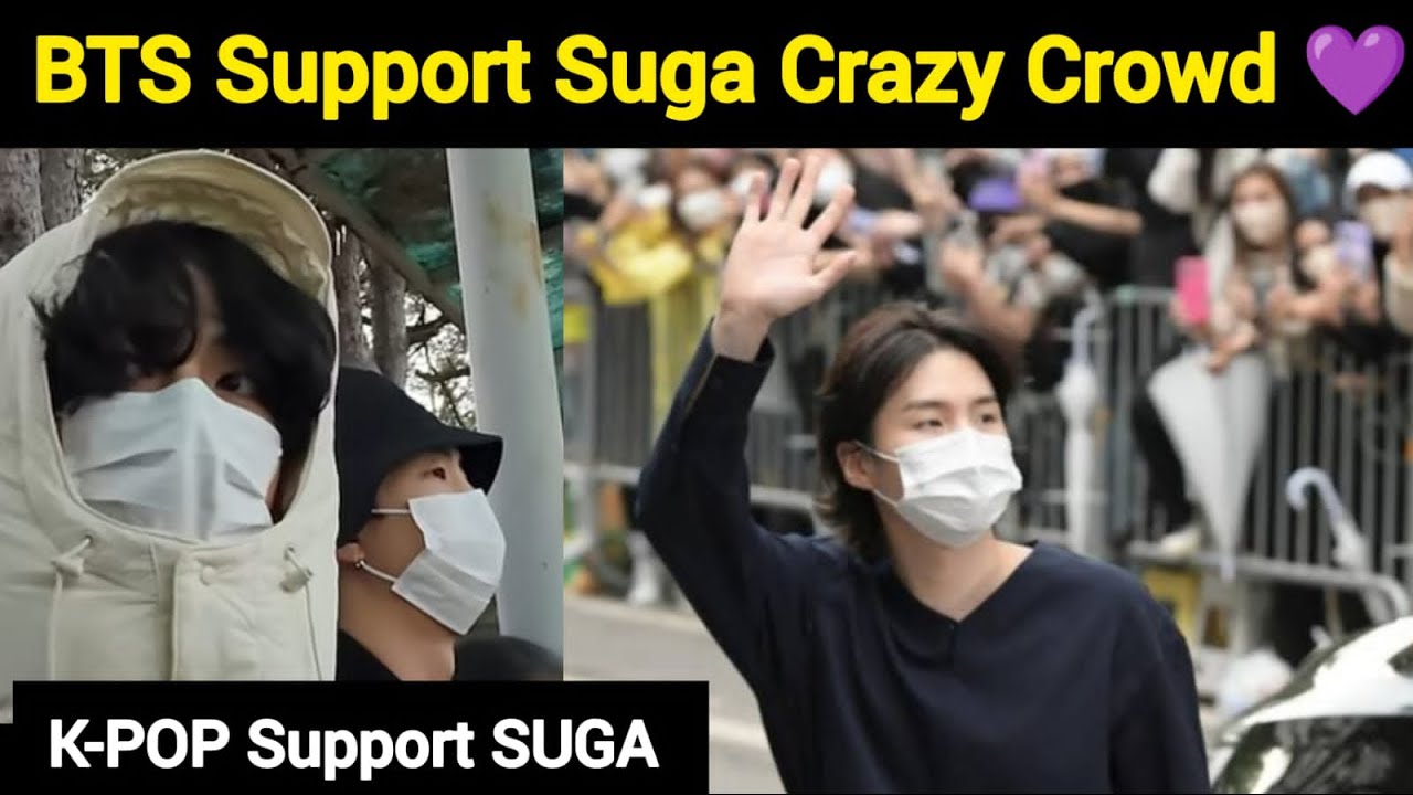 OMG!😳 BTS & K-POP Support SUGA Crazy Crowd 💜 #jungkook#btsv#suga#jikook ...