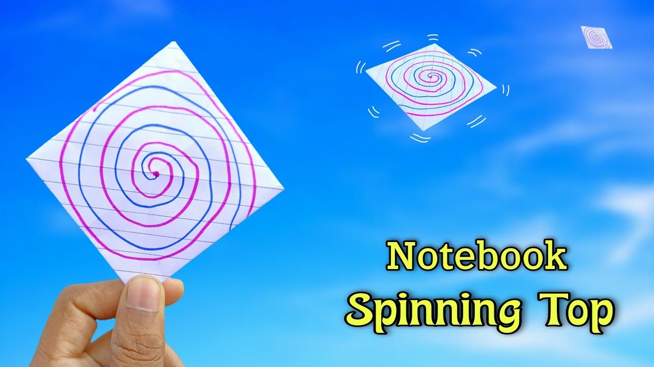 notebook paper spinning top, new paper spinner, origami spinning toy ...