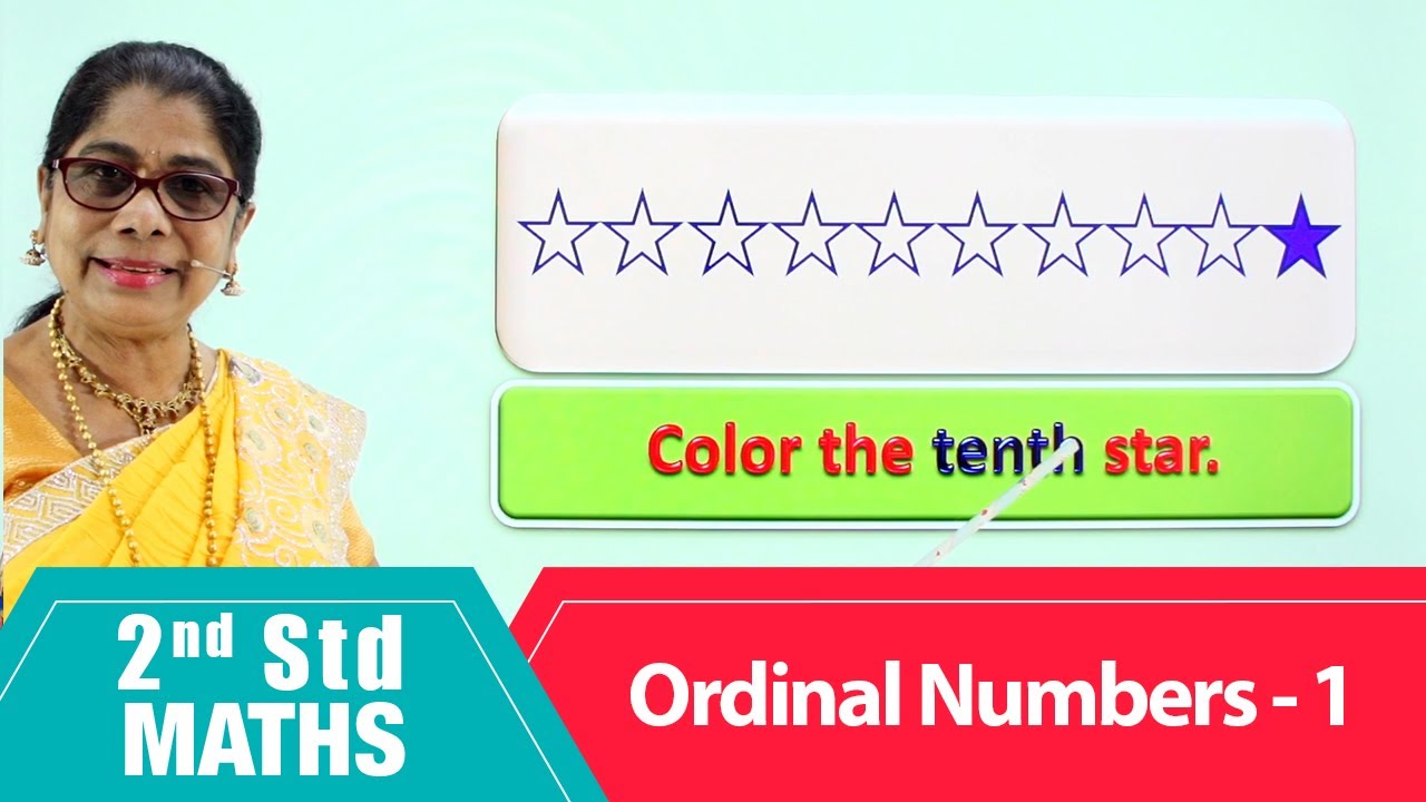 2nd Std Maths | Ordinal Numbers - 1 | Mathematics Class -2 | Maths Part ...