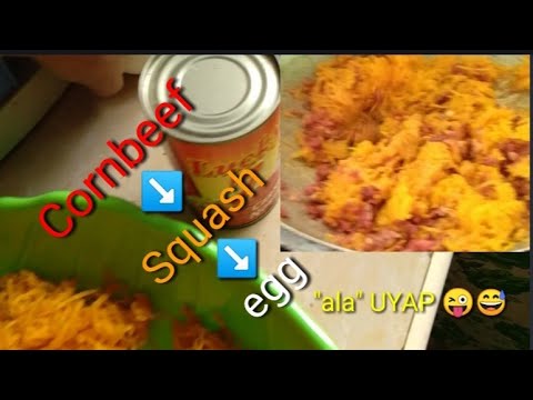 Cornbeef Squash Egg 'ala' Uyap 😊 | fresh avocado from our farmbell ...