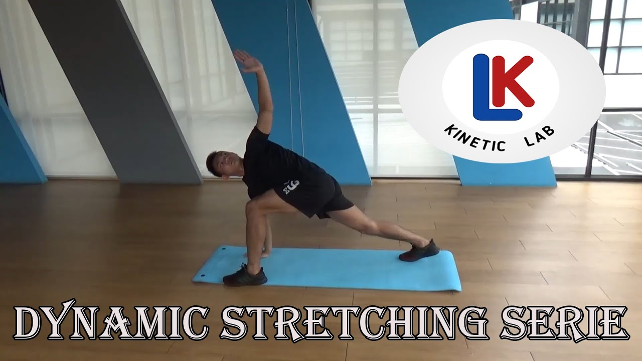 Back lunges twists dynamic stretching - YouTube