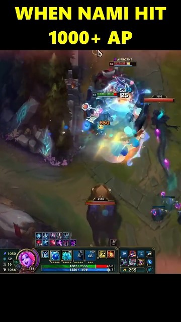 When Nami hit 1000+ AP #leagueoflegends #riotgames - YouTube