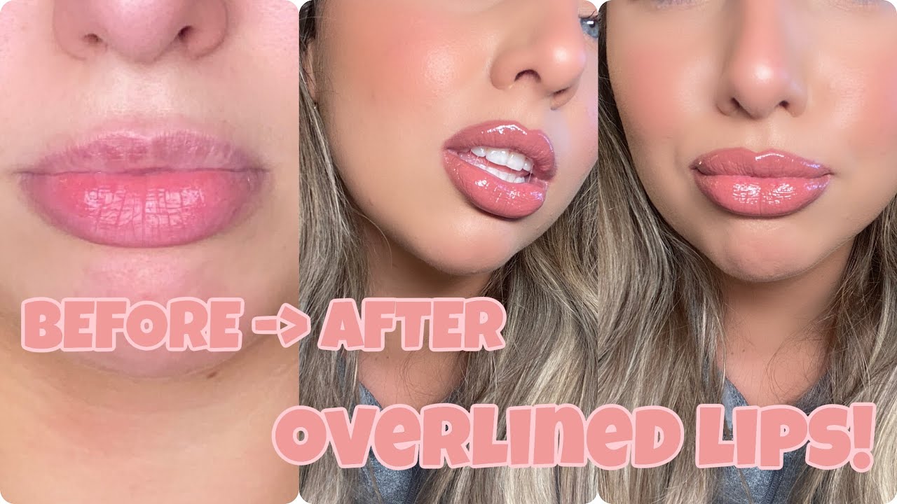 HOW TO OVERLINE YOUR LIPS TO ACHEIVE FULLER PLUMP LIPS!! - YouTube