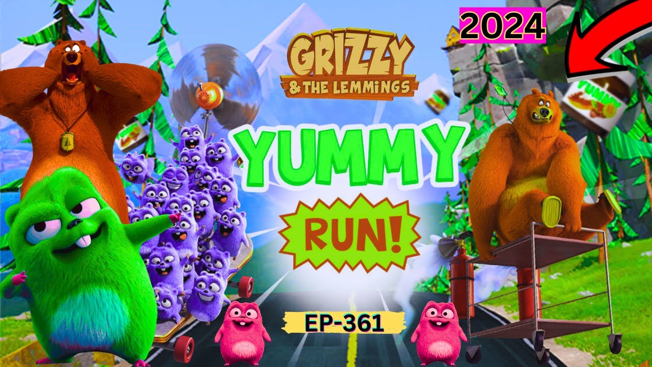 Grizzy VS Lemmings Yummy Run Level-Up || Lemmings Part Yummy Run Ep-361 ...