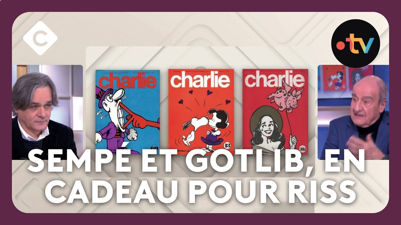 Sempé et Gotlib, en cadeau pour Riss - L’Œil de Pierre Lescure - C à vous - YouTube