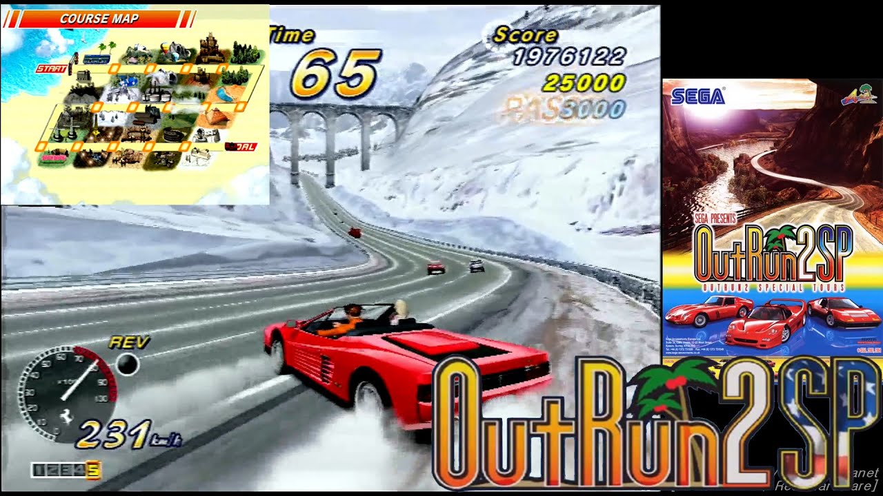 [Arcade PCB] OutRun 2 SP - Original 15 Cont. Courses Playthrough / アウト ...