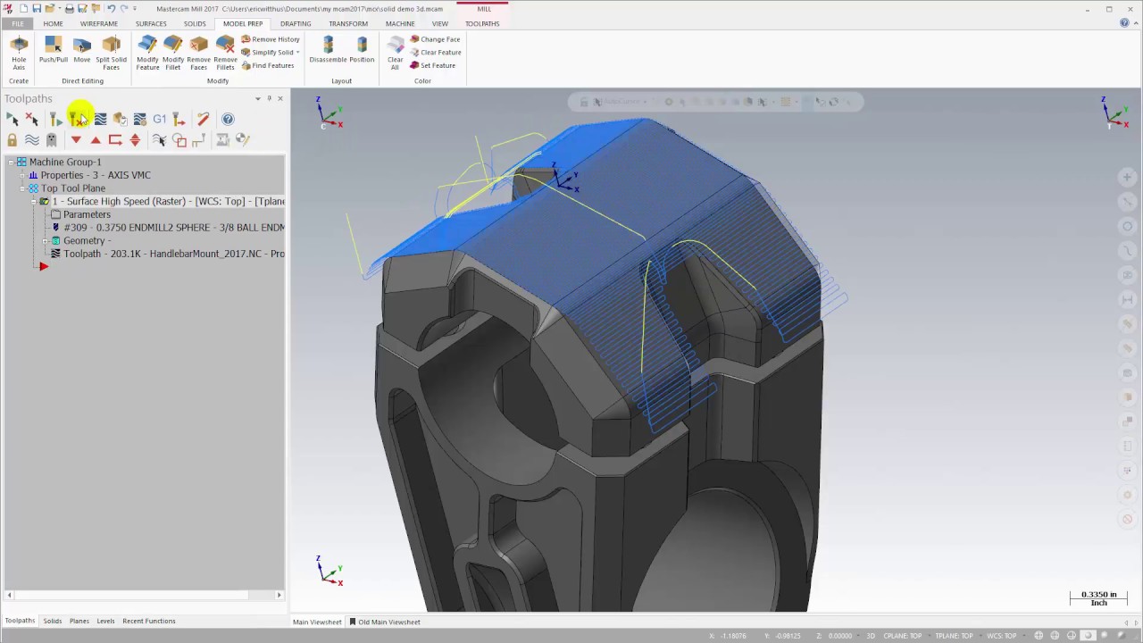 Mastercam 2017 Solids - YouTube