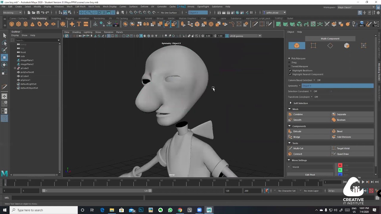 character modeling in maya part 06 - YouTube