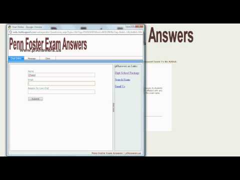 Penn Foster Exam Answers on pfAnswers.co - live Chat? - YouTube