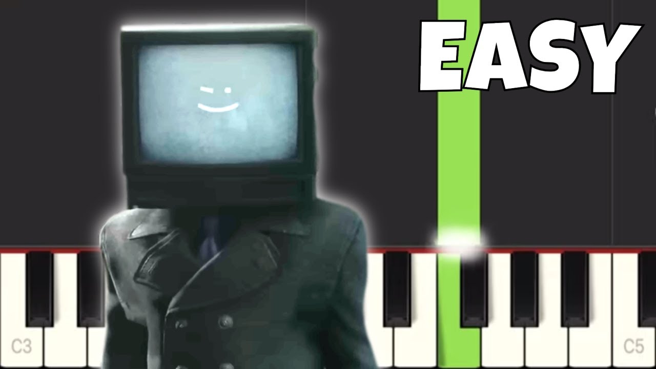 TV Man Theme - EASY Piano Tutorial - Skibidi Toilet 39 - YouTube