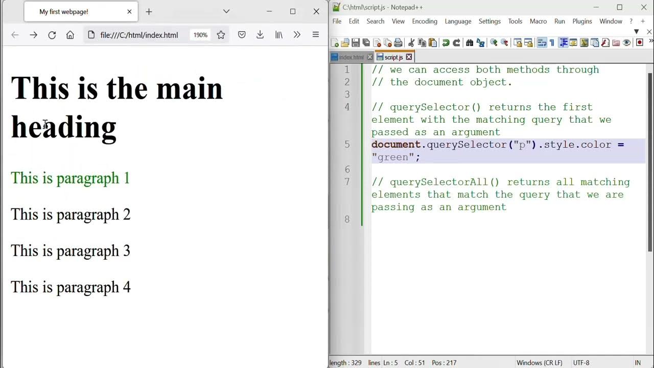 JavaScript 4: querySelector() vs querySelectorAll() - YouTube JavaScript 4: querySelector() vs querySelectorAll() - YouTube