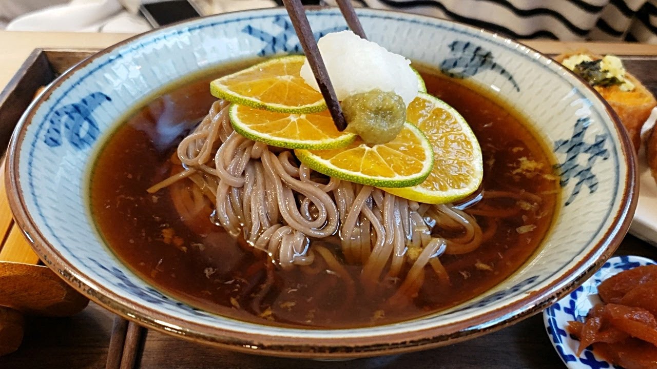 Jeju Island Food - Green Mandarin Orange Soba Noodles - YouTube