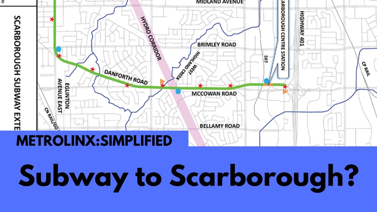 Scarborough Subway Extension; Metrolinx:Simplified - YouTube