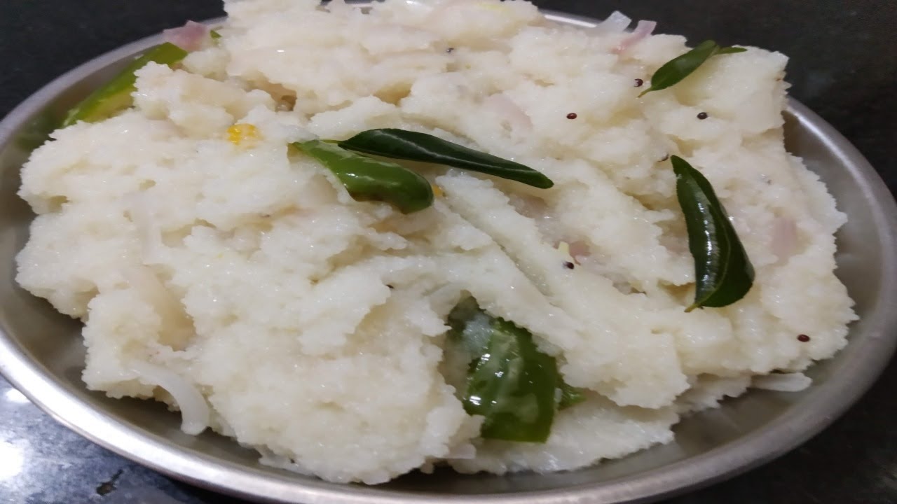 White Rava Upma Recipe / Easy Simple Morning Breakfast, Night Dinner ...