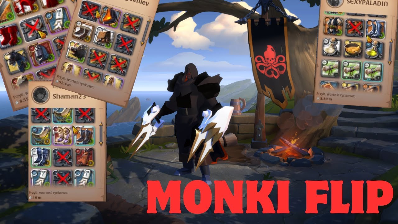 Monki Flip | Albion Online Gank day clear silver farm - YouTube