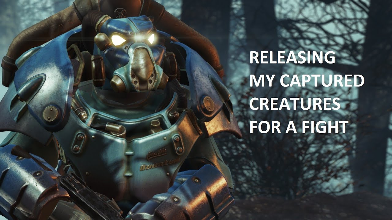 Fallout 4 - Releasing All My Captured Creatures For A Fight - YouTube