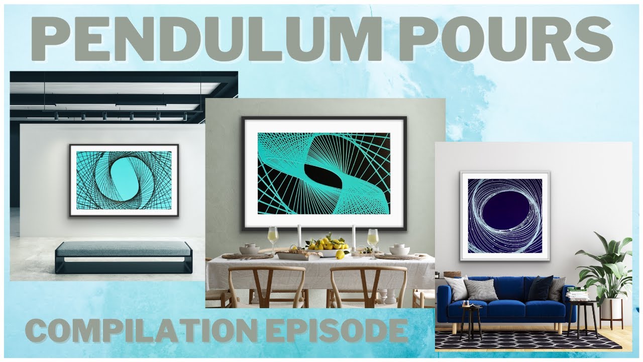 *GIGANTIC* Canvases 3x Pendulum Pour Compilation Acrylic Fluid Art ...