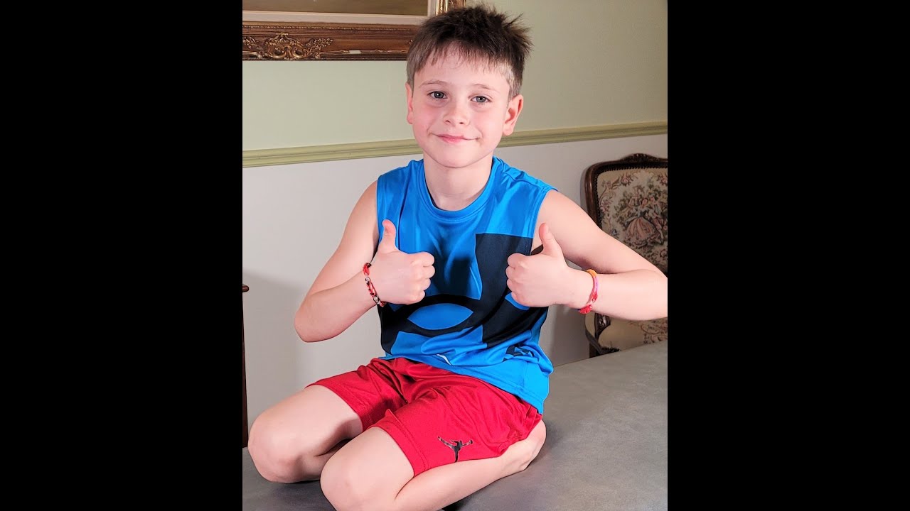 Stretching boy, children - YouTube