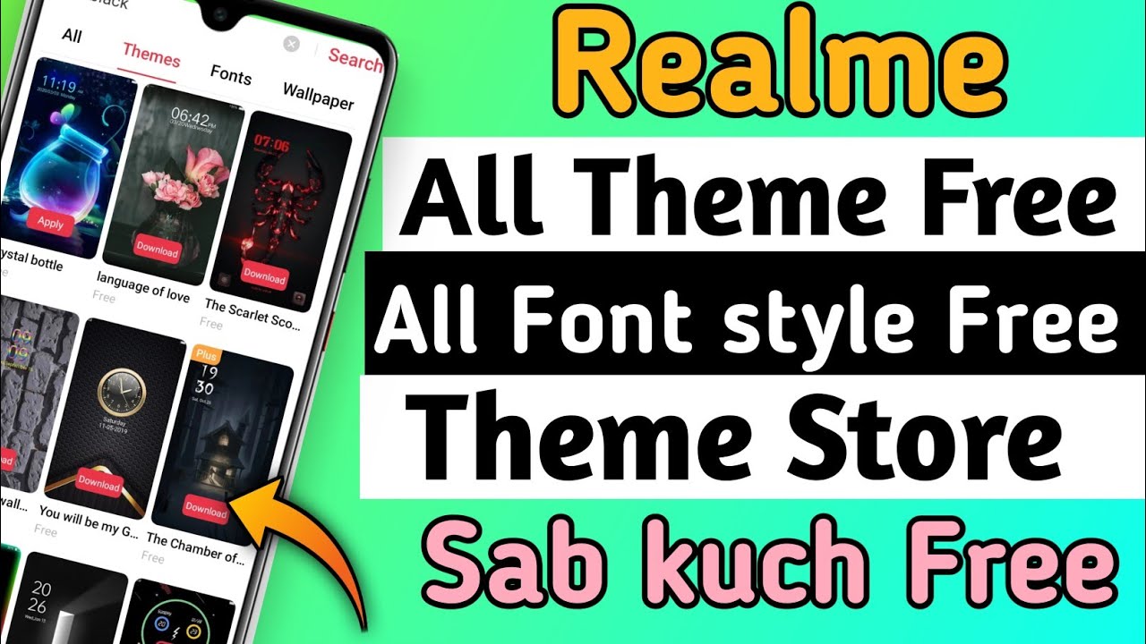 Realme free theme || Realme free font style || Realme theme store ...