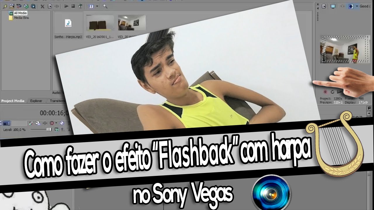 Como fazer efeito "flashback" com harpa no sony vegas - YouTube