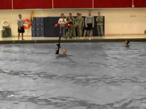 Temple University Army ROTC - Combat Water Survival Test - YouTube