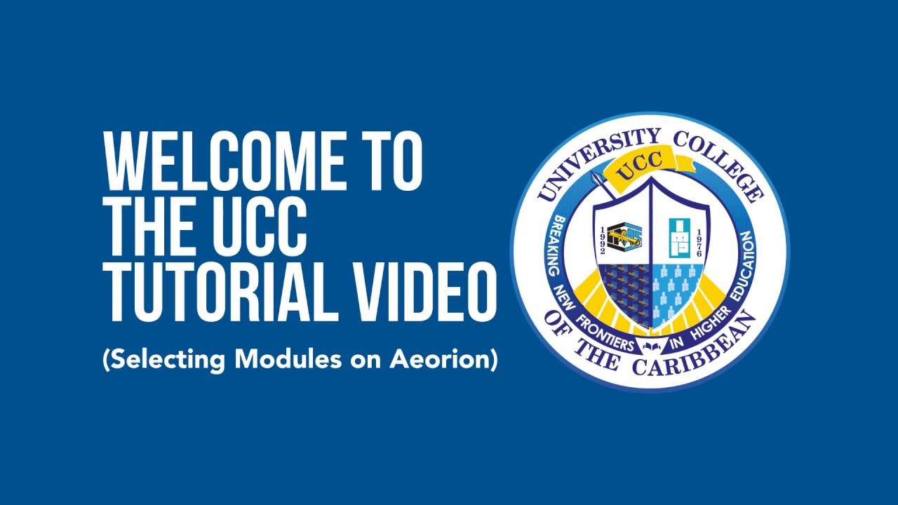 UCC Online Student Registration Tutorial - YouTube