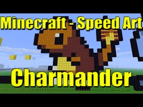 Minecraft Charmander Speed Build! (Nintendo Minecraft500 w/ RunAwayFive ...