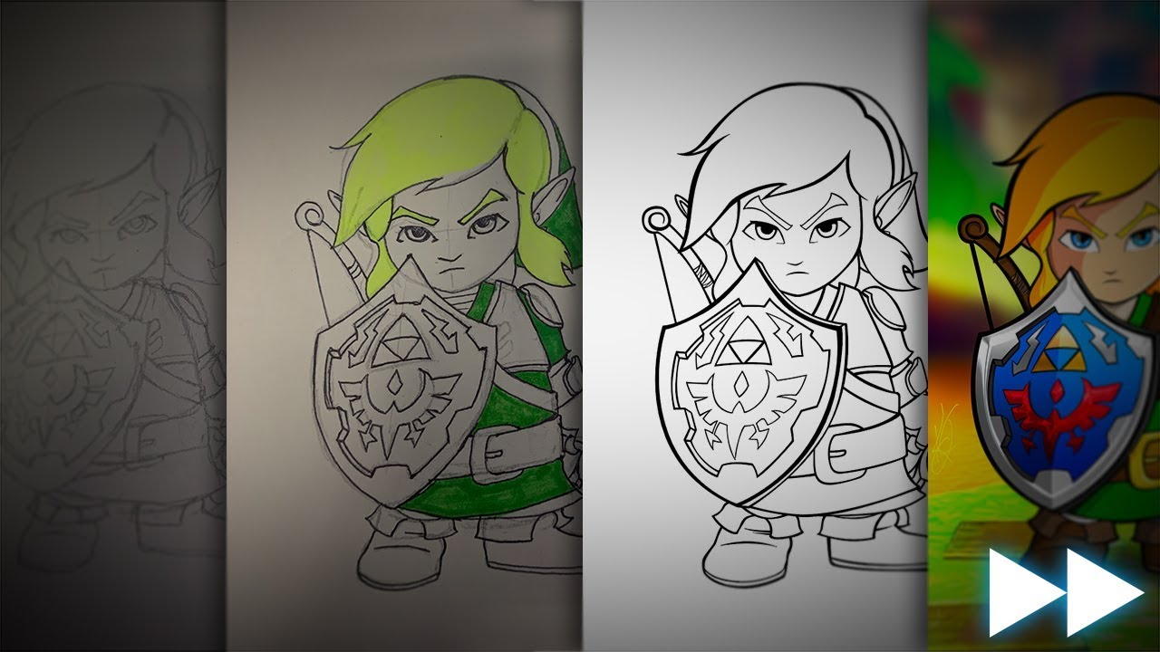 Link's Awakening Speed Drawing From a Doodle! - YouTube