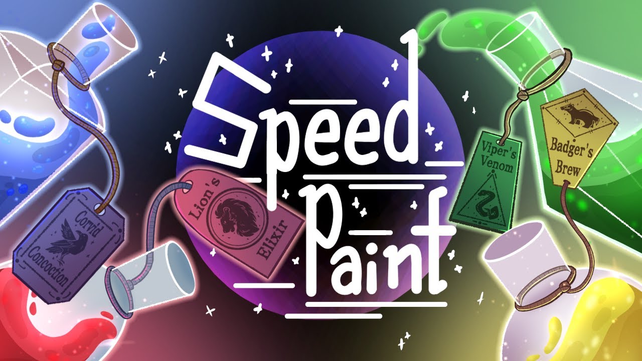 Animal Potions | Speedpaint (!Warning!: BRIGHT COLORS) - YouTube
