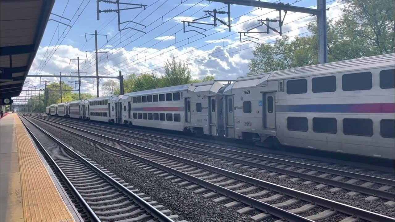 NJ Transit Northeast Corridor Express Train #3943 to Trenton departing Princeton Jct w ...