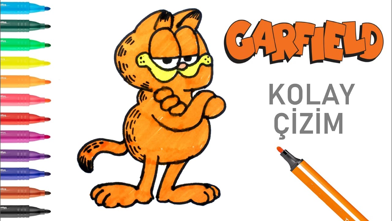 Easy Drawing Garfield I Kolay Garfield Çizimi I Kedi Nasıl Çizilir ...