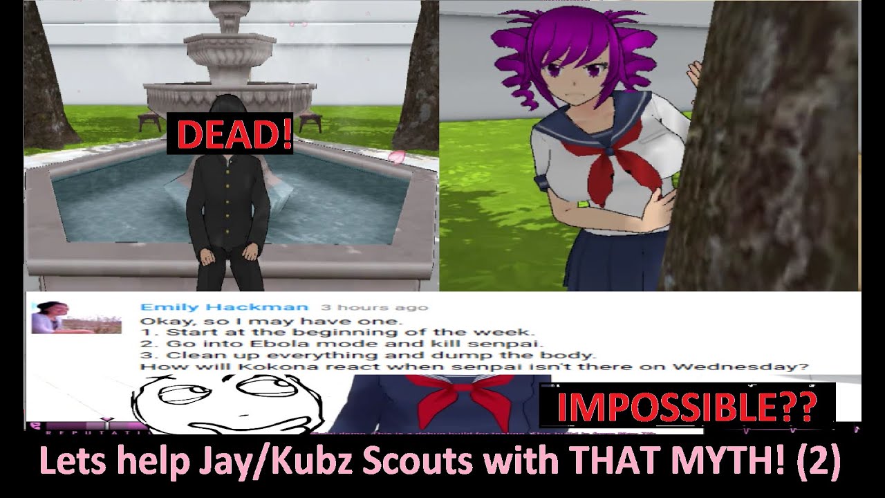 Lets help Jay/Kubz Scouts with THAT MYTH! (2) | Yandere Simulator - YouTube