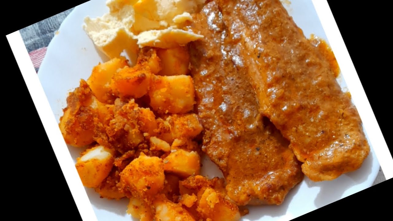 Spolja hrskav,unutra mekan krompir i svinjske snicle sa senfom... # ...