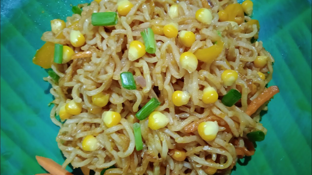 Chinese Style Corn Maggi Recipe | Maggi Noodles | Vegetables Maggi ...