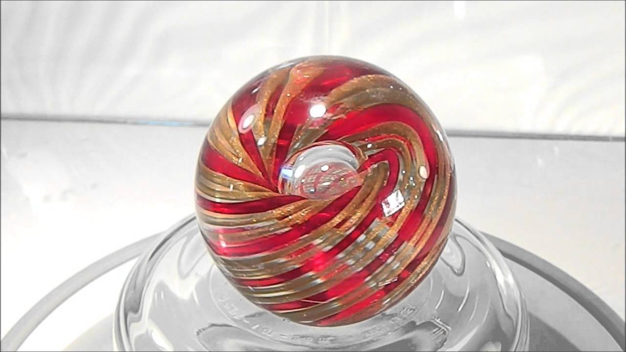 Red Swirl Paperweight - YouTube