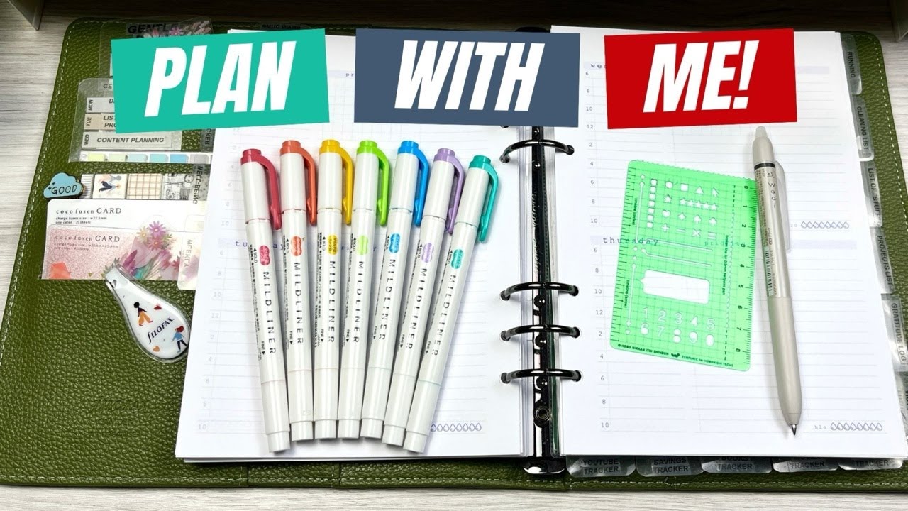 🔴 Daily Planner Pages Set-up | Plan With Me! | A5 Filofax Camden - YouTube