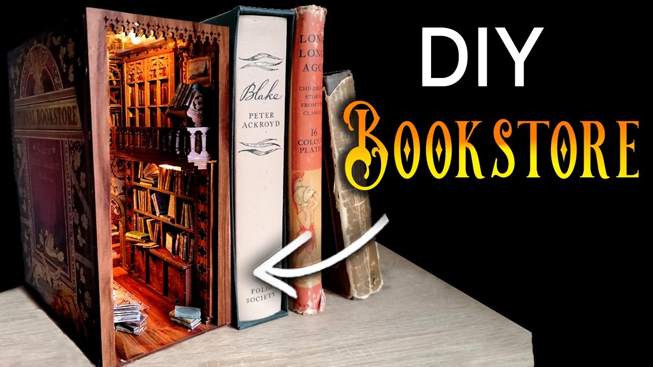 Building a MINI Bookstore in a Book Nook (So many 📚's) + Cutebee ...