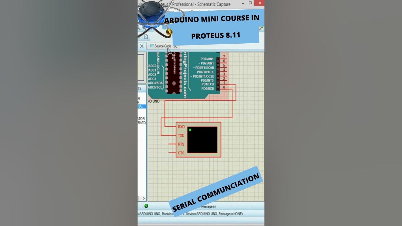 Serial communication in Proteus - YouTube