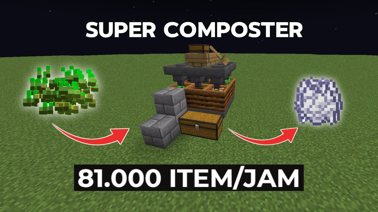 Minecraft Super Composter | Mesin pengolah biji jadi bone meal ...