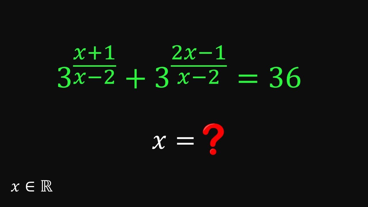 Exponential Equation | Solve for x - YouTube