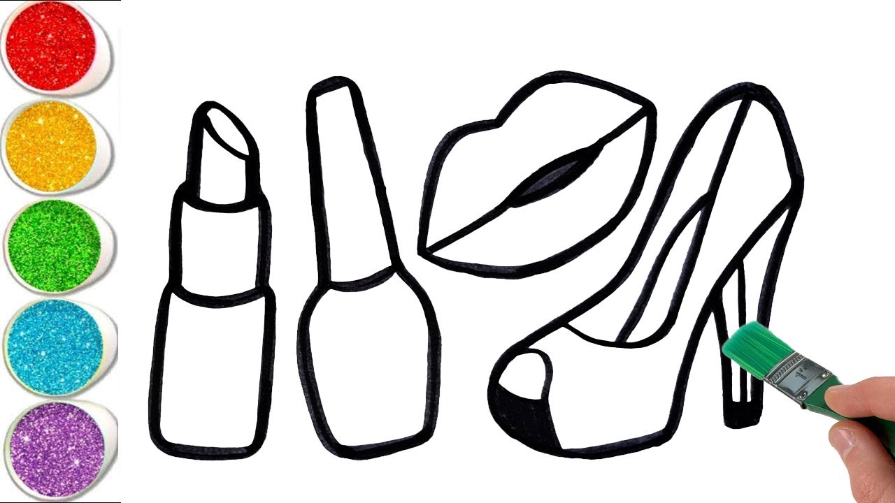 How to Draw a makeup , Step by Step🥰 .Easy Easy Drawing and Coloring ...