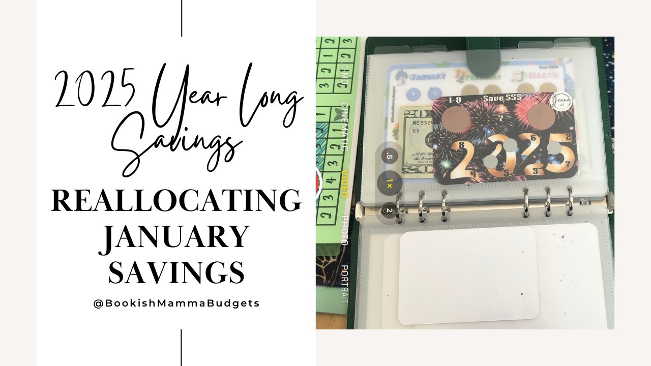 Year Long Challenges - Reallocating January Completed Savings - YouTube