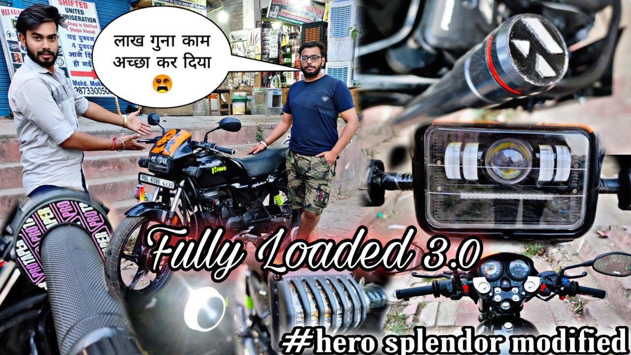 🔥Fully Loaded 3.0 Splendor Modified | splendor bs6 modified | splendor ...