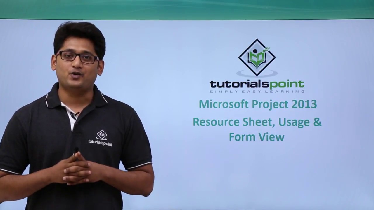 MS Project 2013 - Resource Sheet, Usage and Form View - YouTube
