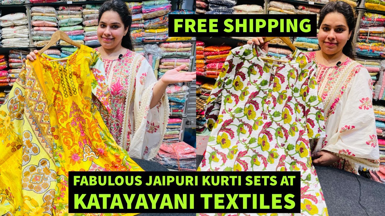 Stunning Jaipuri Cotton Kurtis At Katayayani Textiles. 1 Piece ...