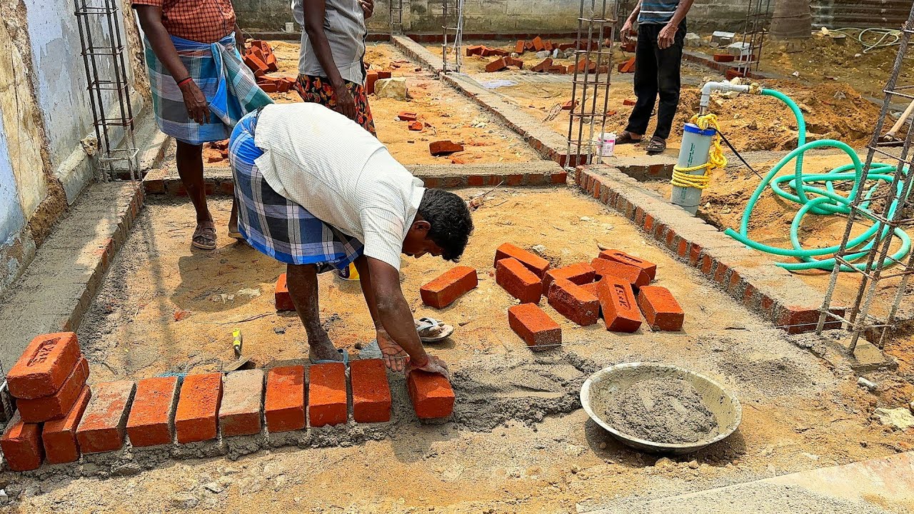 Construction Techiques of Foundation Belt Concrete Brickwork|Plinth ...